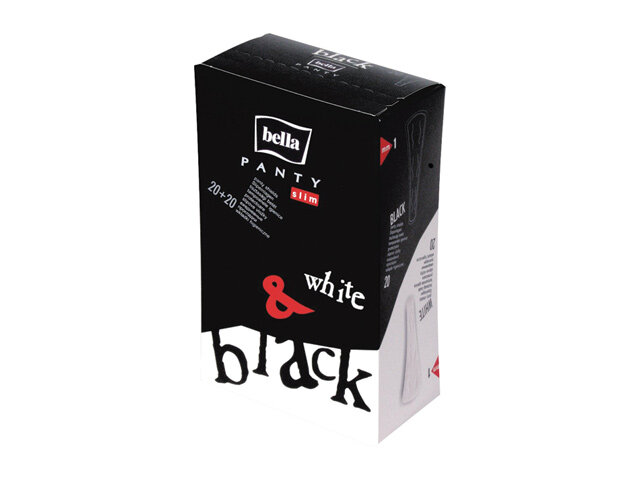 Прокладки BELLA Panty Slim Black&White String 40шт
