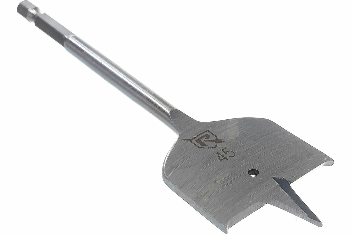 RENNBOHR сверло перовое по дереву 45×152 мм, обеспечивает чистый рез и точное сверление