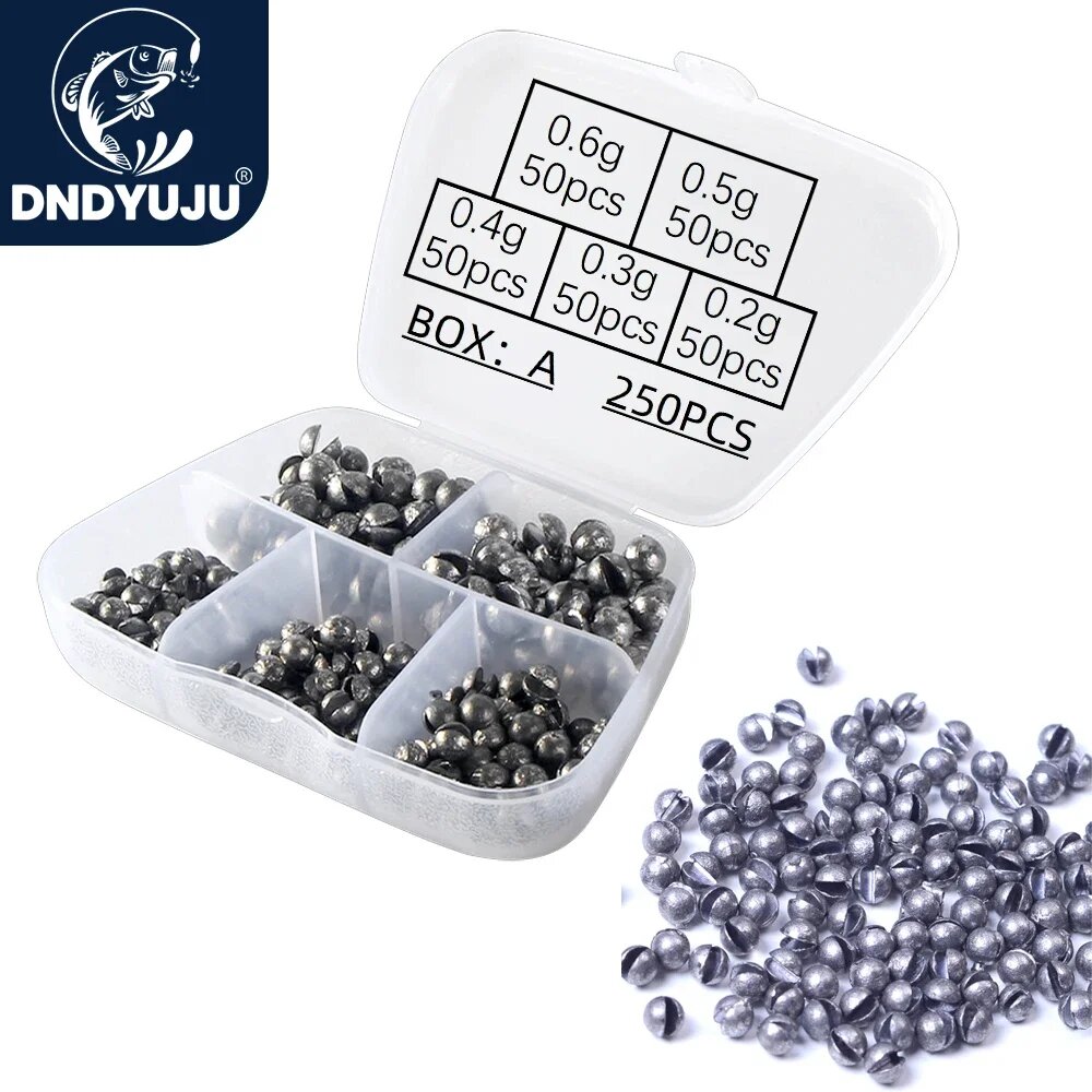 Свинцовые грузила DNDYUJU 250 шт, BOX-A