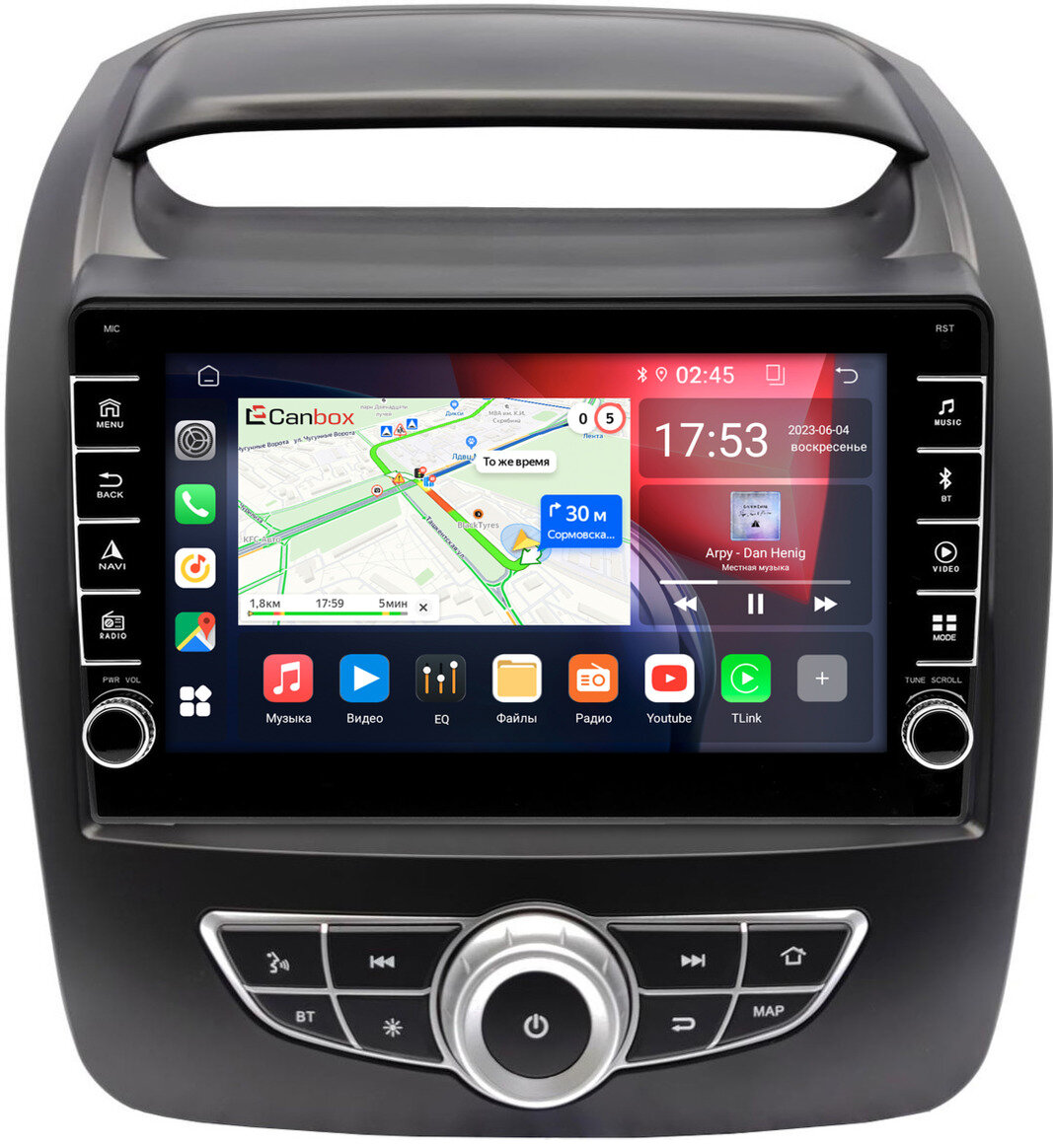 Штатная магнитола Canbox BGT9-1319 Kia Sorento 2 2012-2021 (авто с Navi с кнопками) Android 10 (IPS, DSP, CarPlay)