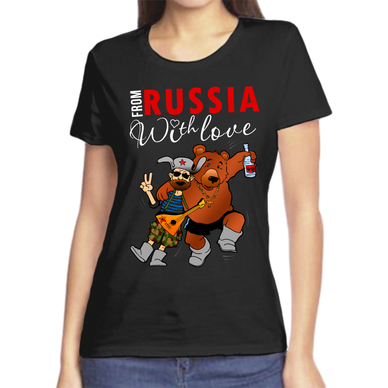 Футболка с надписью Россия from Russia with love