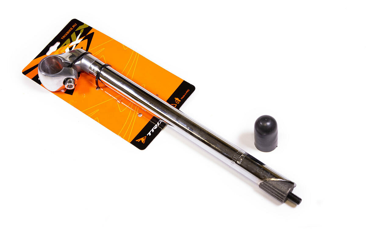 Вынос руля TRIX, алюминиевый кованый, для резьбовой вилки 1", под руль 25,4мм, одноболтовый, h-300мм, l-400мм, черный