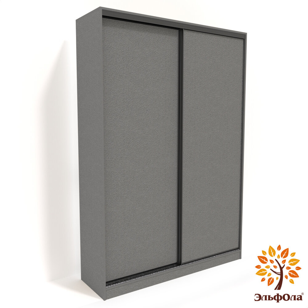 Шкаф-купе, ЭльфОла, двухстворчатый, "Форест", 152х60х220 см, цвет серый
