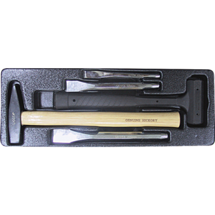 Набор молотков и зубил "Licota" ACK-384011, в кейсе, 5 предметов