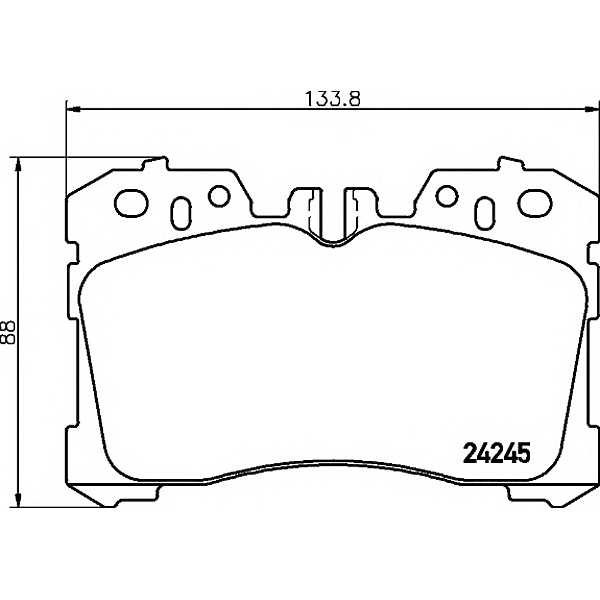 TEXTAR 2424501 (044650W110 / 044650W11079 / 044650W130) колодки тормозные дисковые передн lexus: ls 06-