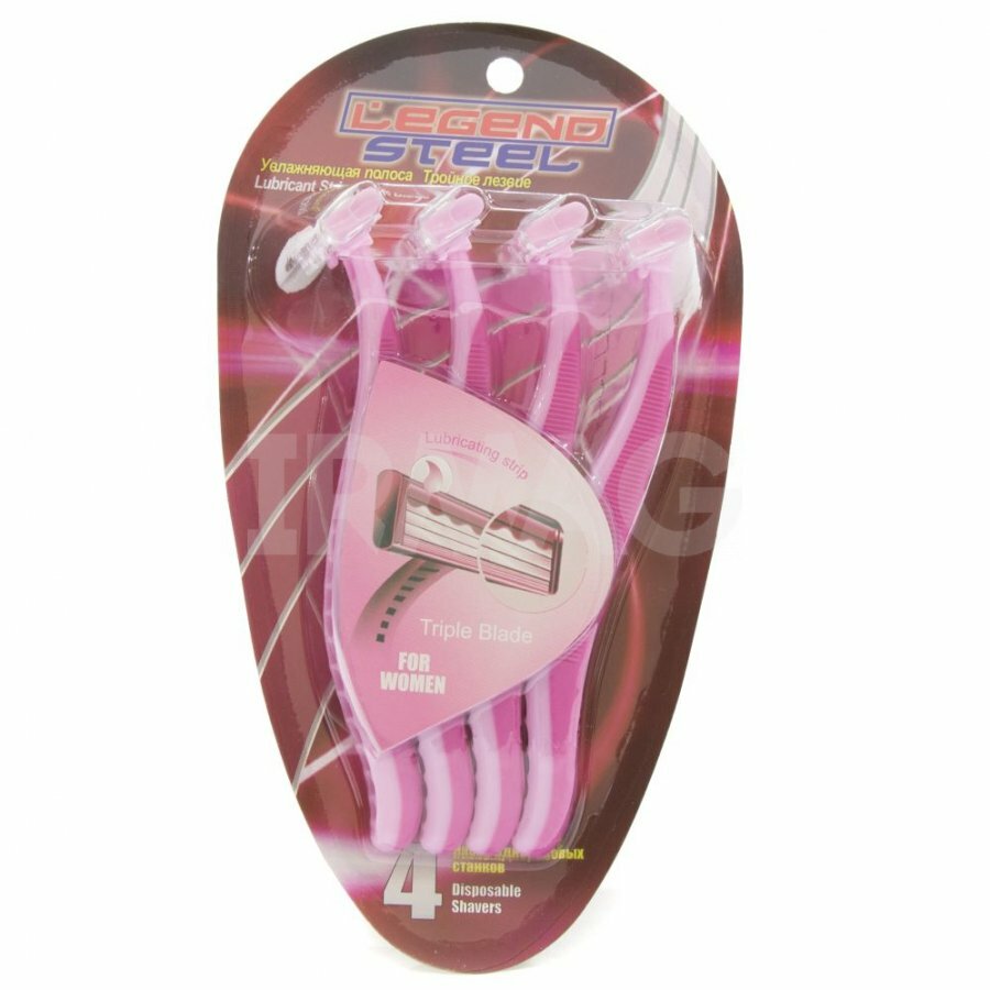 Станок для бритья LEGEND STEEL Women 4шт 3 лезвия жен.