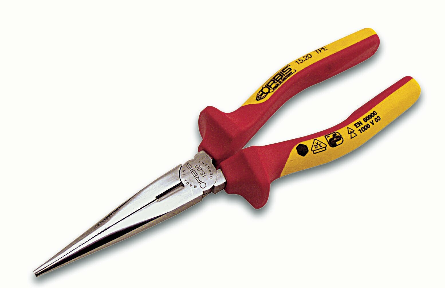 Плоскокруглогубцы VDE с режущей кромкой L=200мм 1000V OrbisWill 15-200/44RV