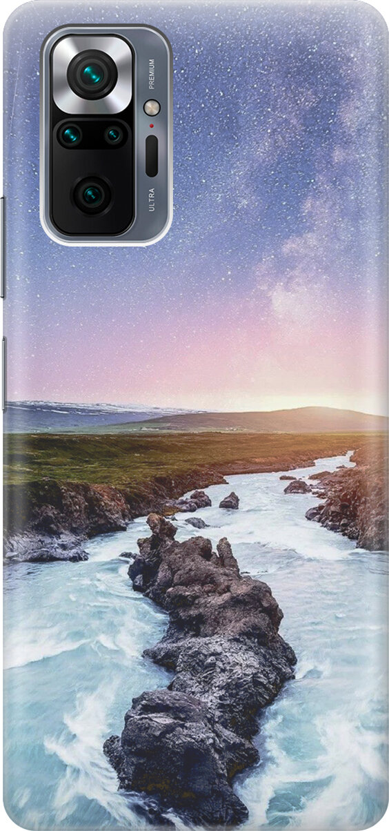 Силиконовый чехол Река и звезды на Xiaomi Redmi Note 10 Pro / Сяоми Редми Ноут 10 Про