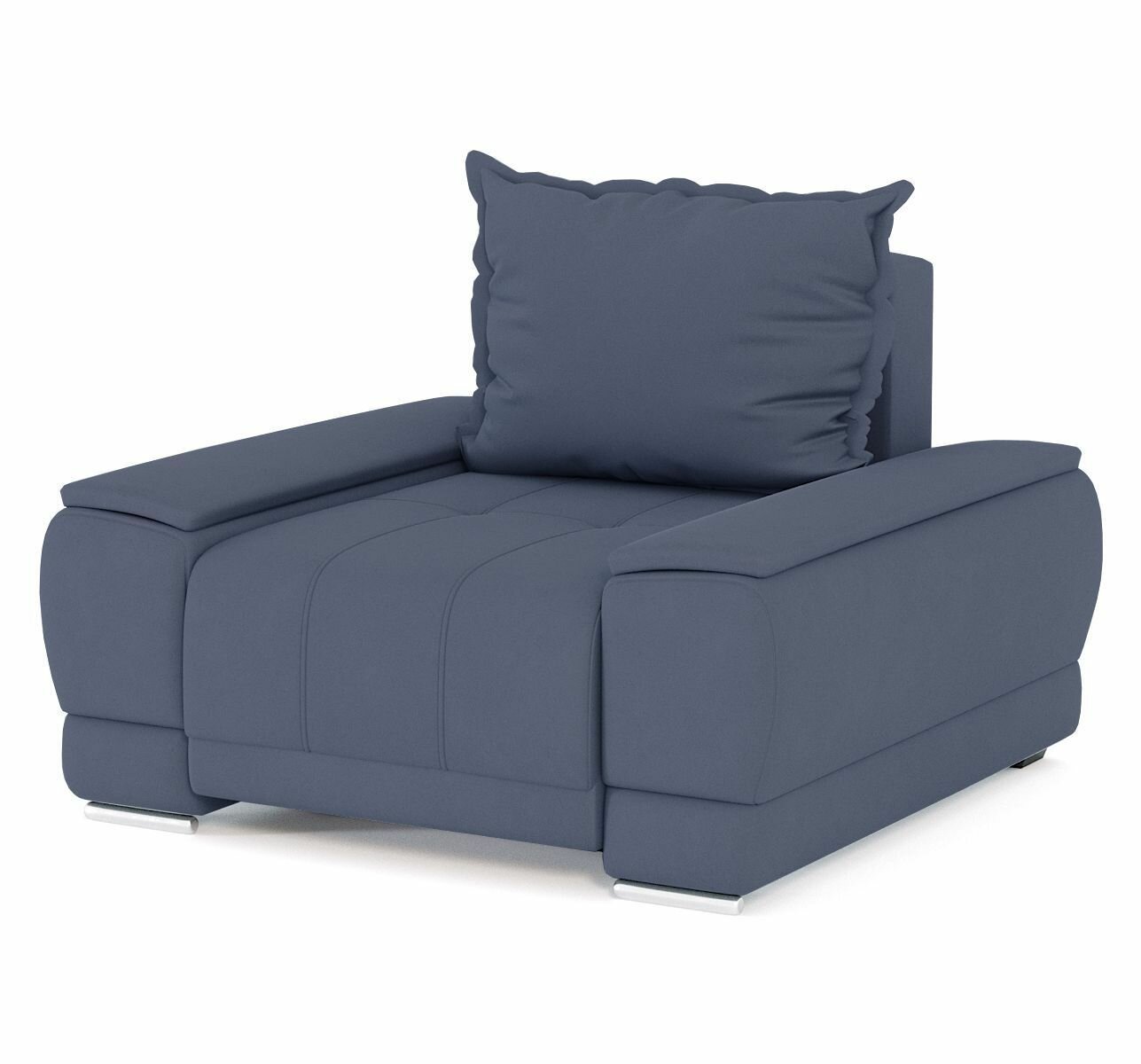 Кресло-кровать раскладное, для взрослых, Nordviks еврокнижка, велюр Мазерати Дарк блю 23