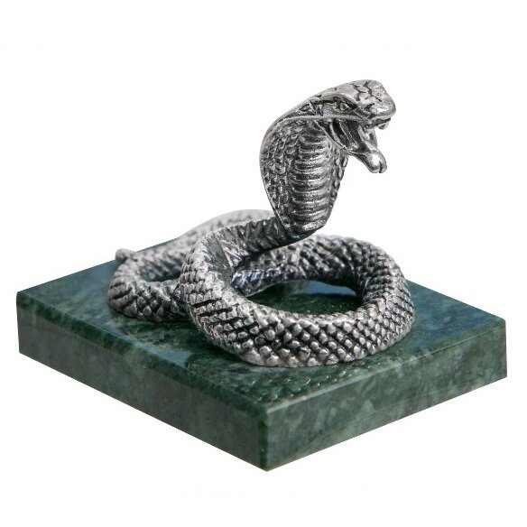 Серебряная статуэтка Змея (Подарок на Год Змеи)