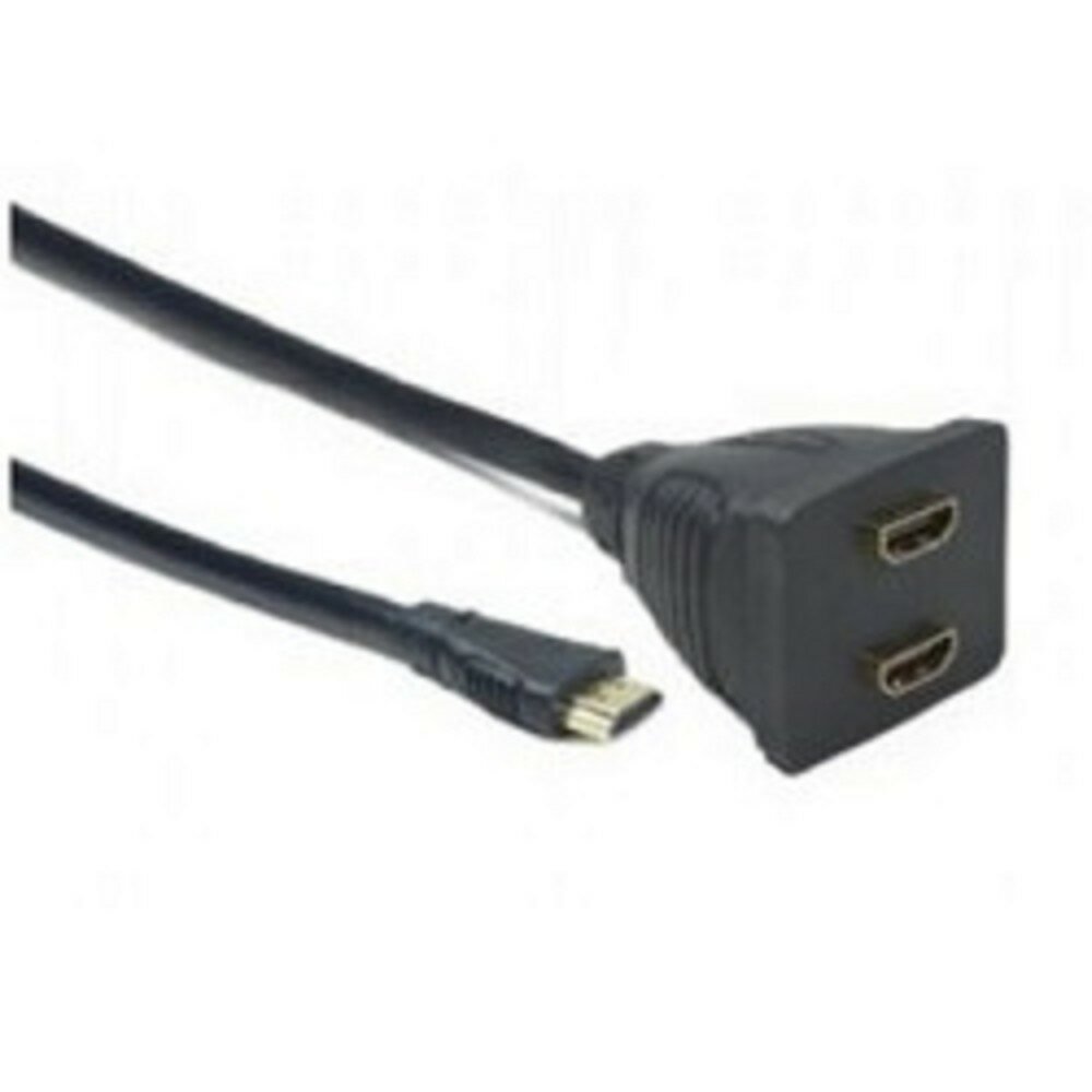 Cablexpert Разветвитель DSP-2PH4-002 Разветвитель HDMI DSP-2PH4-002, HD19F 2x19F, 1 компьютер > 2 монитора, пассивный, Full-HD, 3D, 1.4v