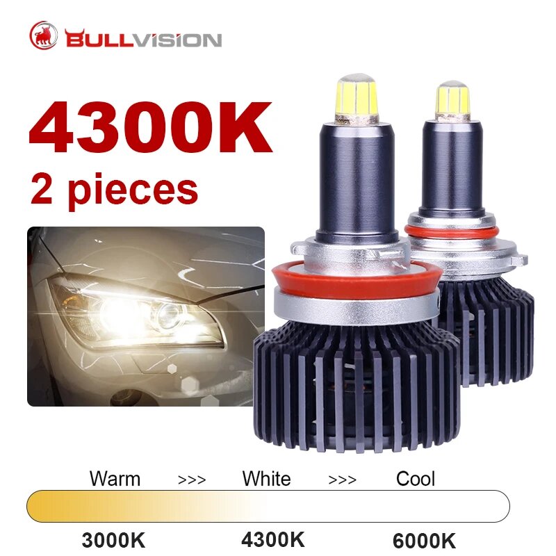 H7 LED Canbus 30000LM HB3 9005 HB4 9006 H11 H1 D2 Светодиодные фары Лампы 9012 HIR2 8 стороны 90 Вт высокой мощности 3D 360 градусов Автоматическая лампа 4300K, 9006/HB4