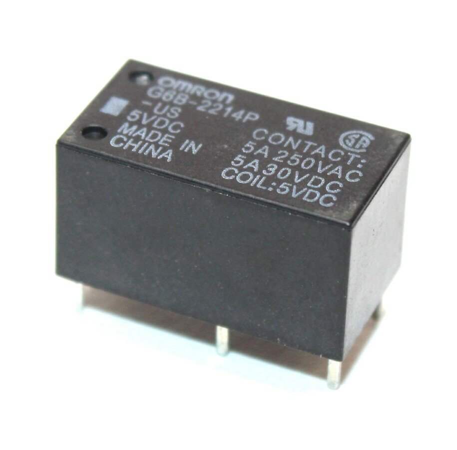 RELAY G6B2214PUS5DC, Реле, R_G6B2214PUS, OMRON, (упр:5В/DC, комм: 5A/250В/AC, 2NO/2NC, AgNi, R-coil:90 Ом)