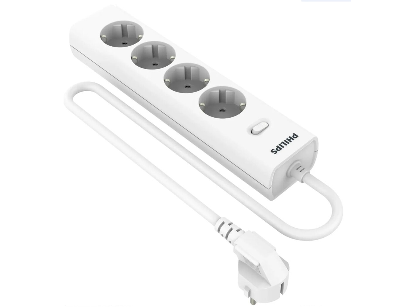 Сетевой фильтр Philips, 4 розетки, 5м, 2500Вт, Белый, CHP2145WC/51