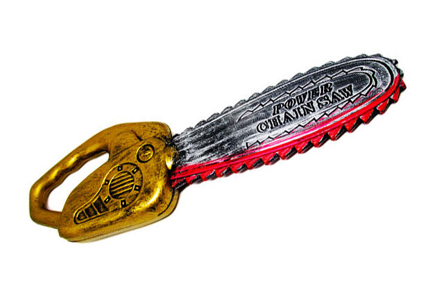 Бензопила, золотая, серебряная пластмасса, длина 40 см