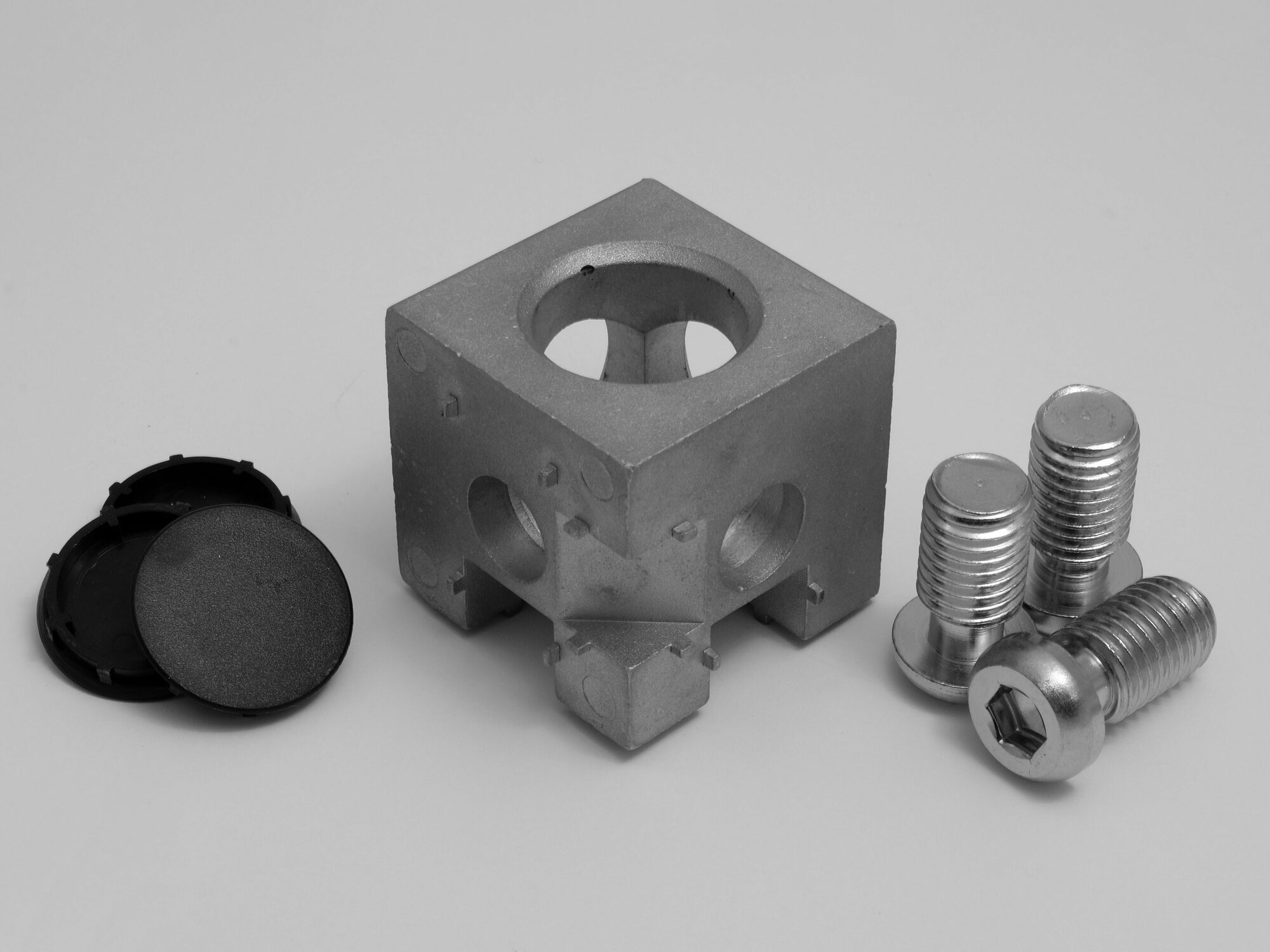 3-х сторонний кубический соединитель 45х45H, паз 10, E51 / 1 шт / соберизавод