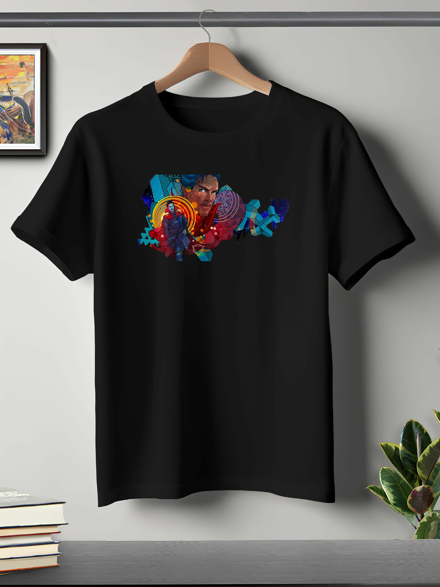 Футболка  Детская ONEQ 104 (4-5) размер с принтом Доктор Стрейнж, черная