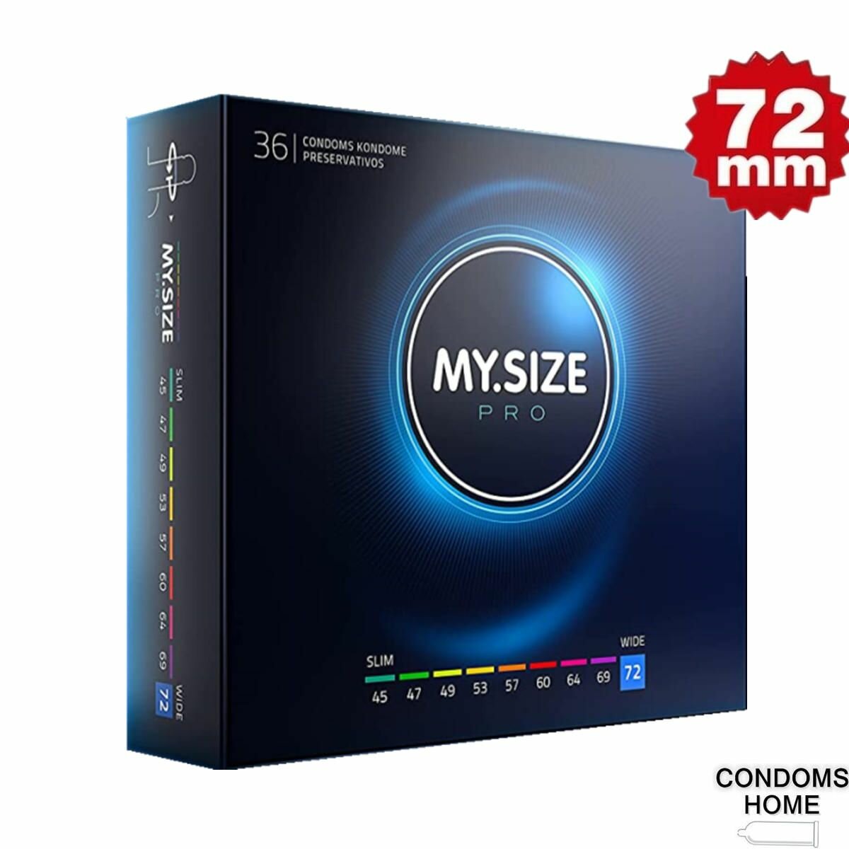 Мой. Специалисты размеров 72 мм XXXL Презервативы большого размера - 36 штук