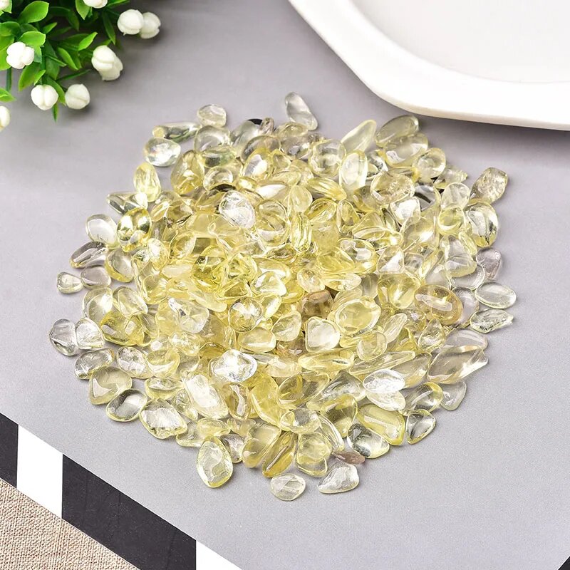 Натуральный гравий из розового кварца и аметиста RYCRYSTAL 30g, Citrine