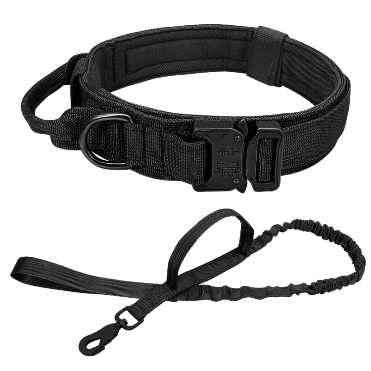 Тактический ошейник PMX-STDG с поводком Чёрный (М)