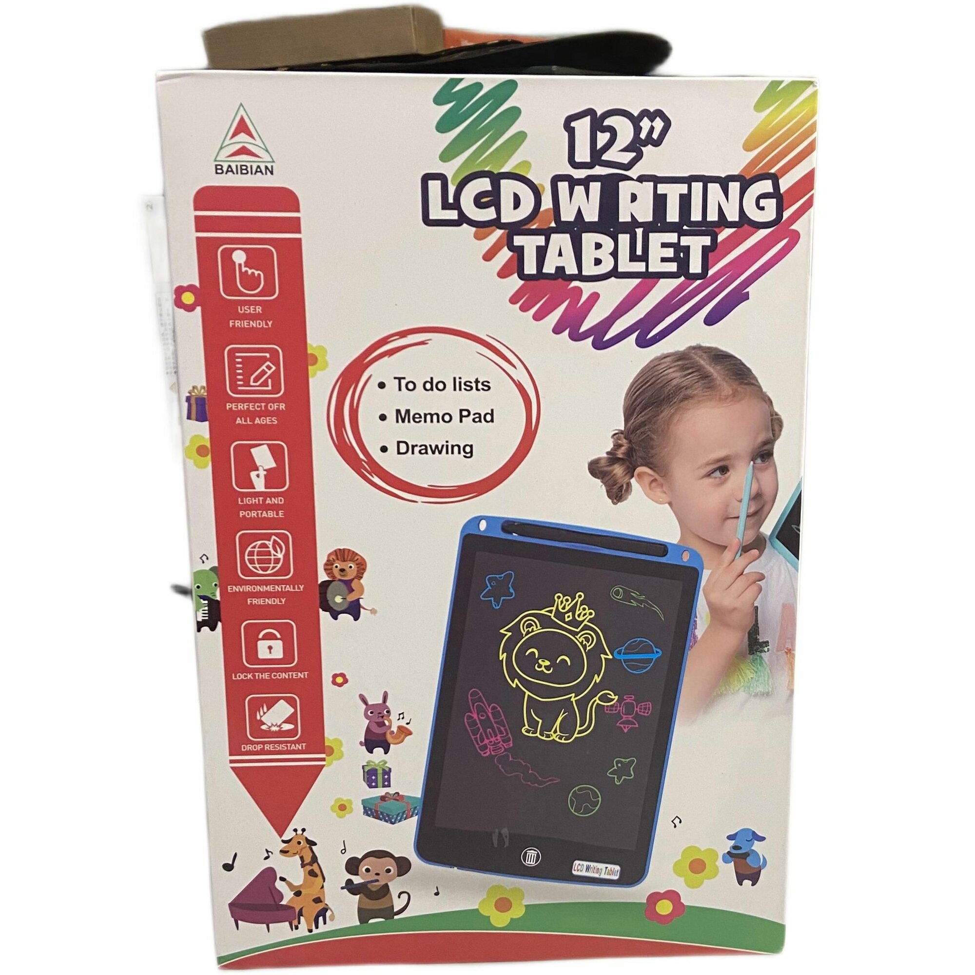 Планшет графический детский цветной для рисования 12 дюймов