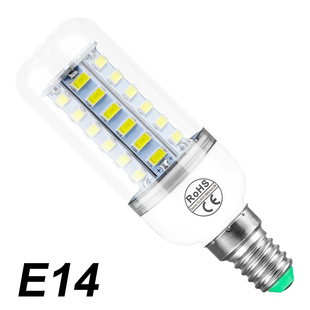 Светодиодная лампа DuuToo E27/E14/B22/GU10/G9 E14, 24leds 220V, Warm White
