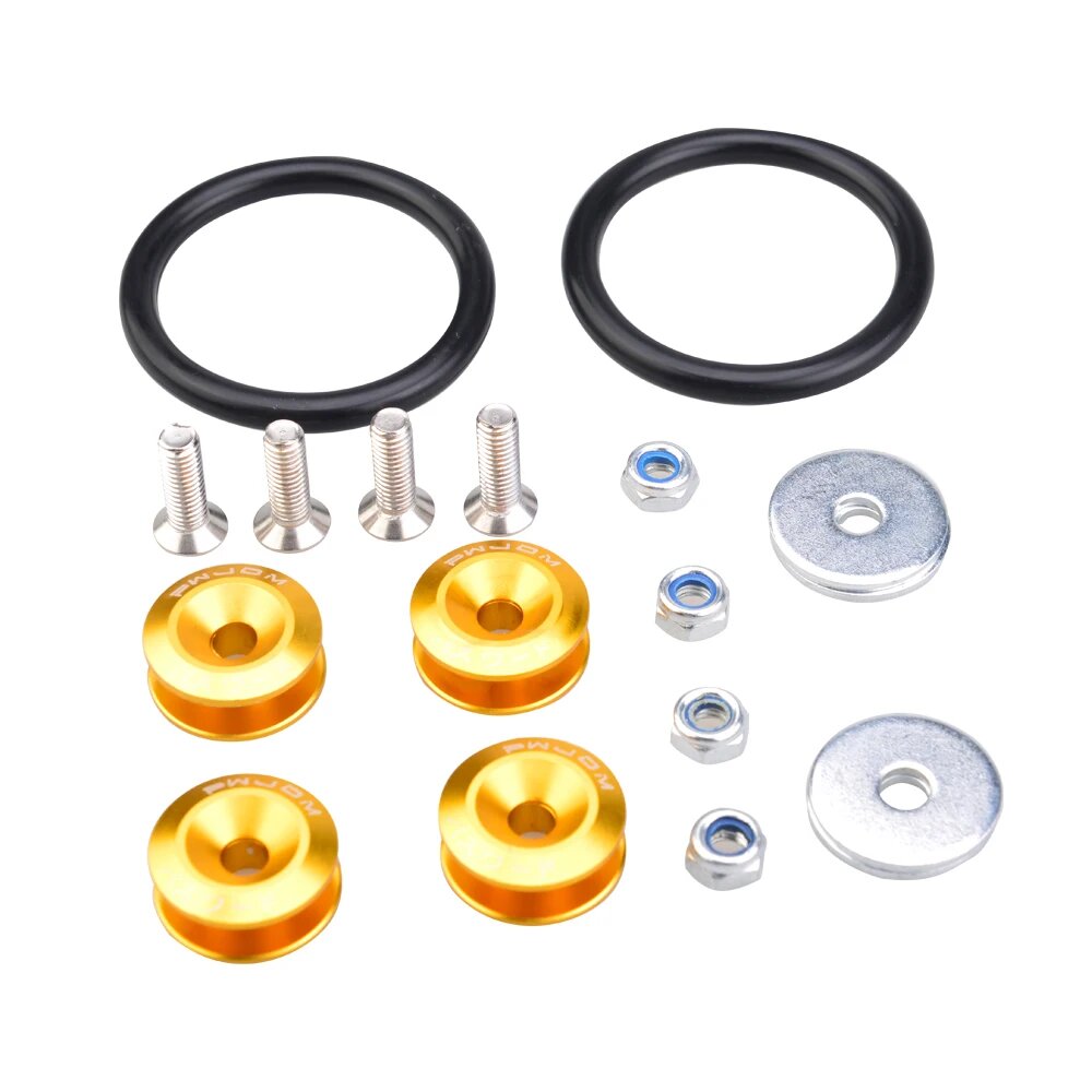 Универсальные съемные быстросъемные крепежи JDM, шайбы для бампера, крыла, для VW, BMW, Golden