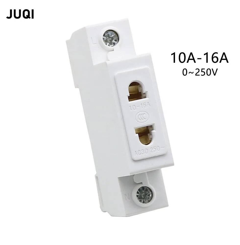 1 P однополюсный 1 полюсный 2-контактный DIN 35 мм рельсовое крепление AC Power AC30 модульная розетка AC power 10-16 А 250 В розетка для аккумулятора