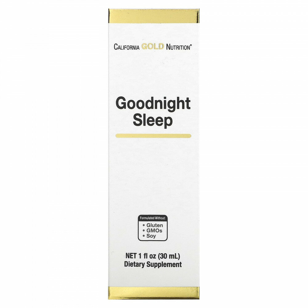 California Gold Nutrition, Goodnight Sleep, добавка для спокойного сна со свежими семенами молочного овса, зверобоем, шлемником и пассифлорой, 30 мл (1 жидк. унция)