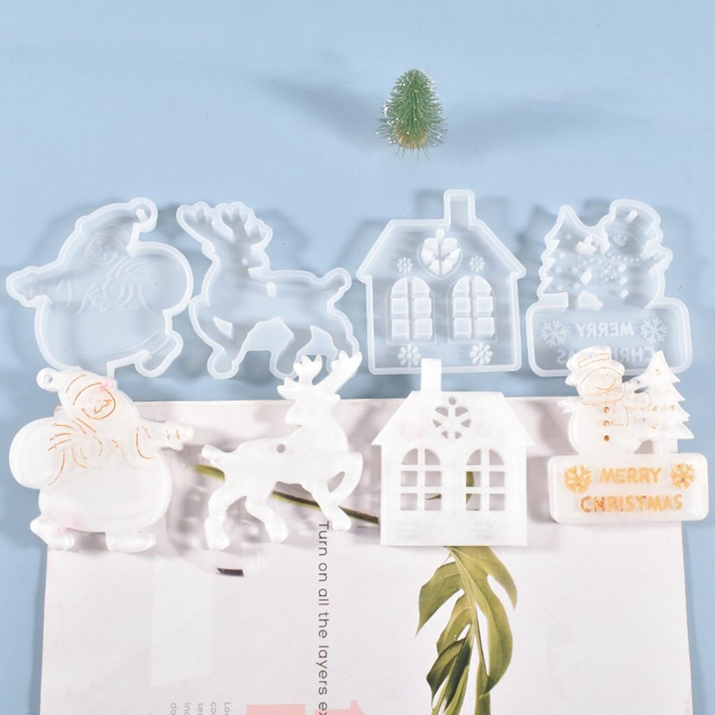 1 комплект из 4 форм для рождественской серии diy crystal epoxy эпоксидной смолы-5