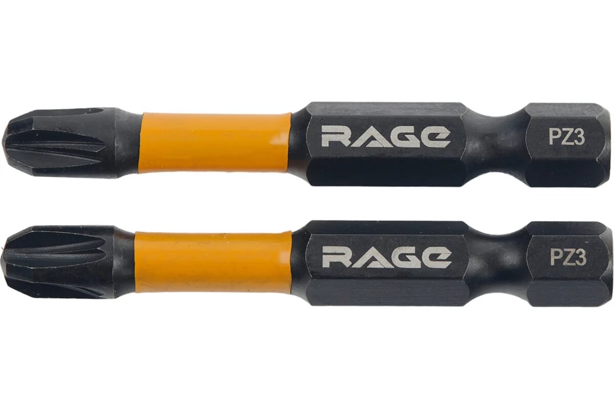 RAGE By VIRA Биты ударные IMPACT S2 pz3x50 мм, 2 шт, 554178, комплект
