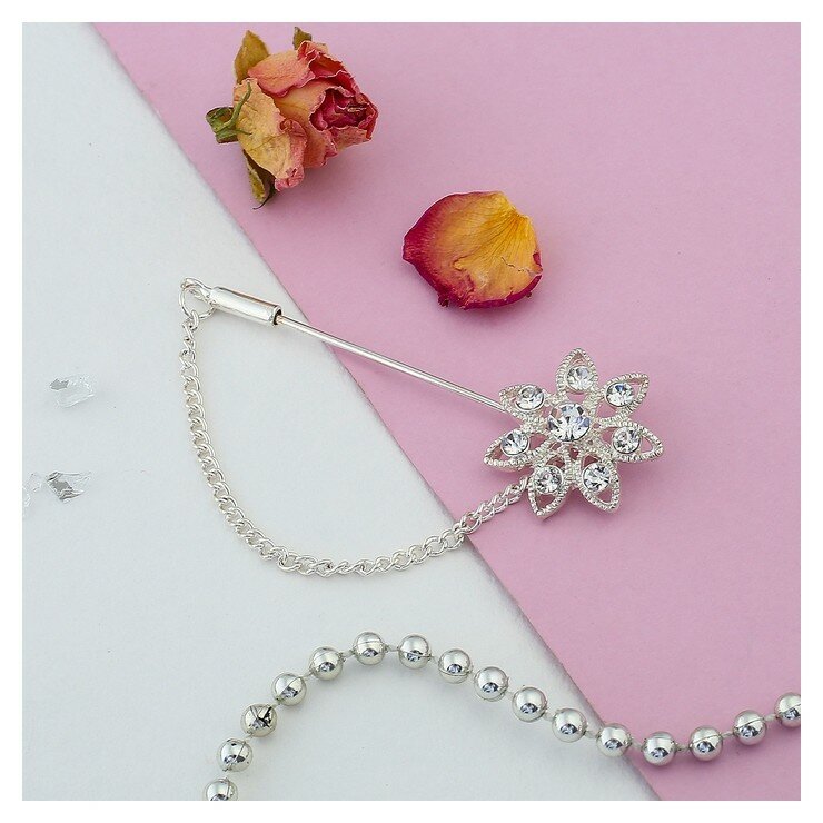 Брошь, стразы