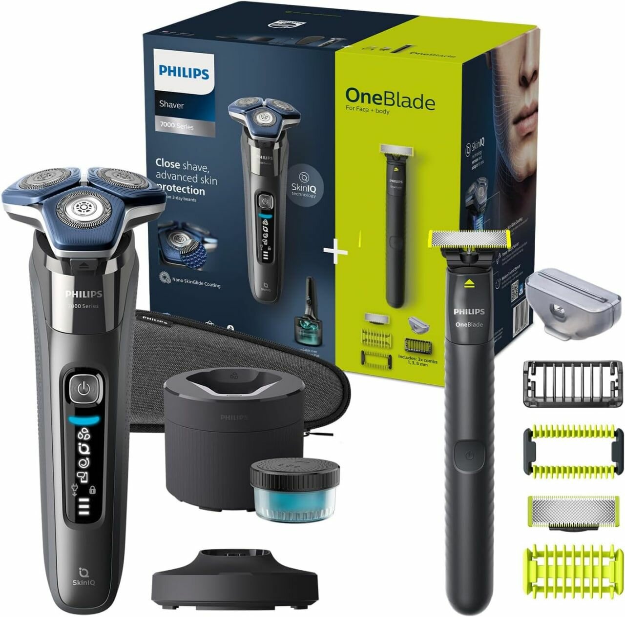 Набор для бритья PHILIPS series 7000 + OneBlade S7887/78