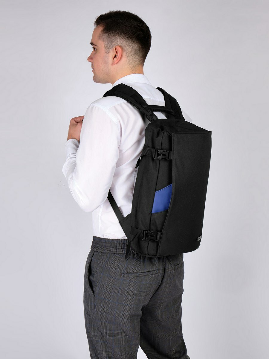 Рюкзак городской, Polar П0055, для ноутбука 17", USB-порт, чёрный