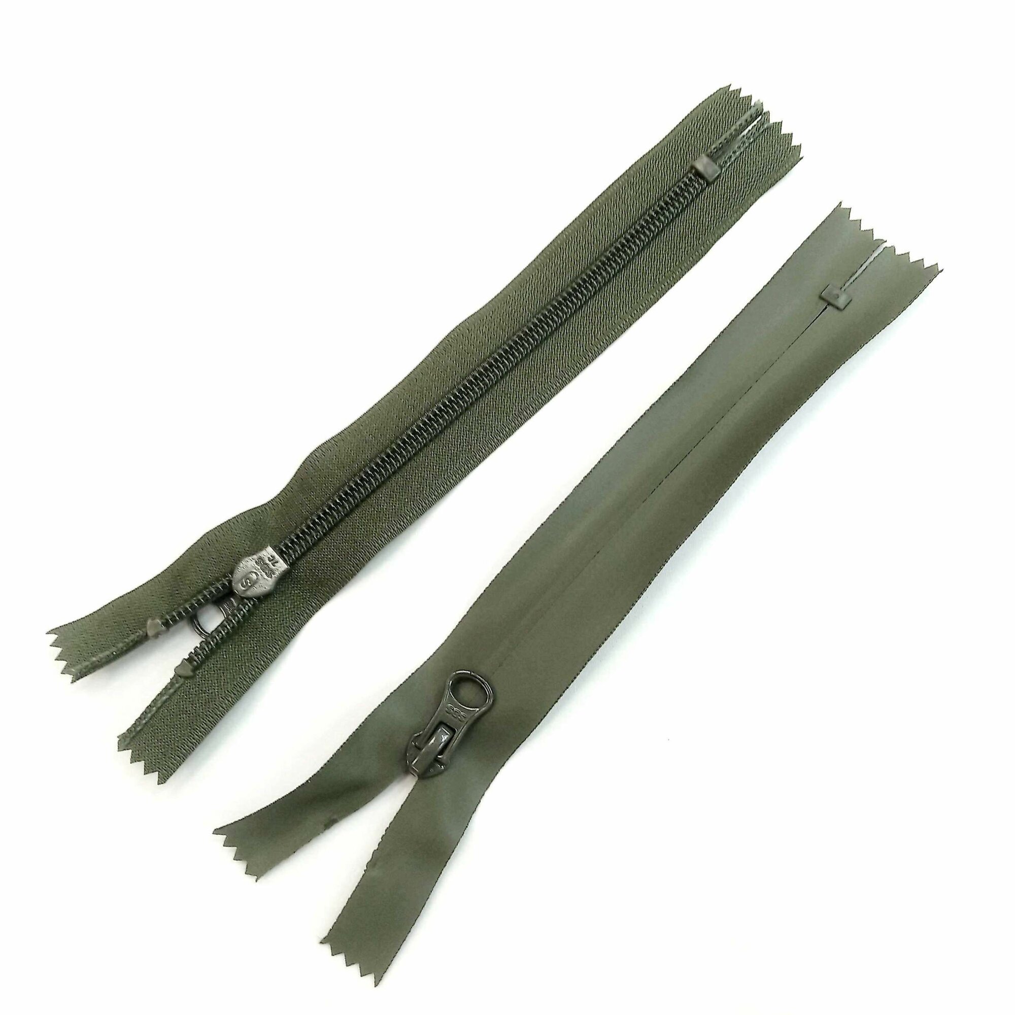 Молния водонепроницаемая №7, спиральная, 18см, хаки, н/разъёмная, 2шт.