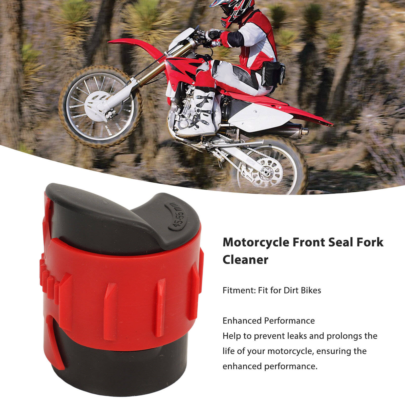 Очиститель вилки переднего сальника мотоцикла, герметичный, простой в использовании, инструмент для снятия сальника амортизатора передней вилки для мотоцикла Dirt Bike, красный