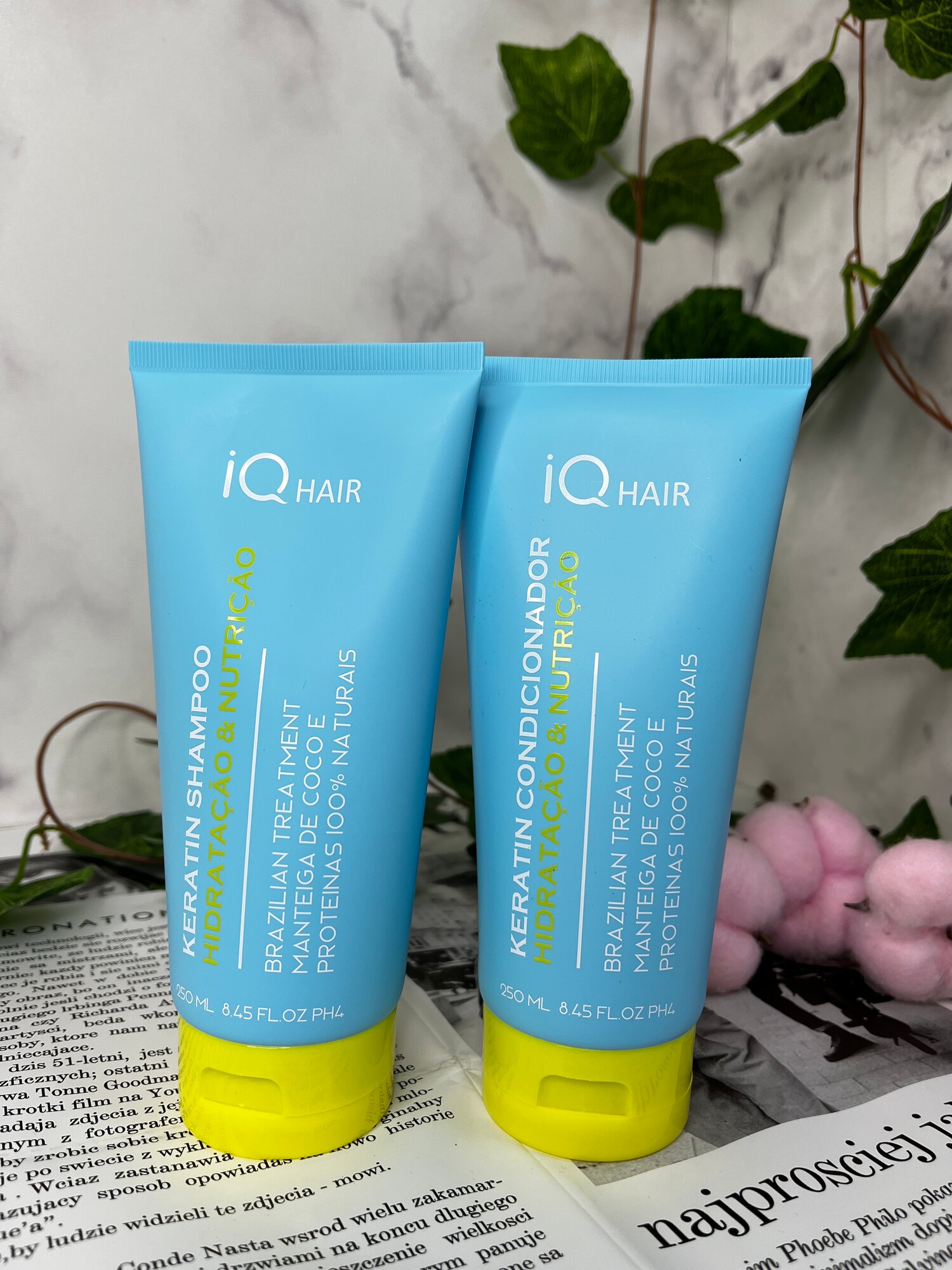 Комплект IQ Hair Hidratação & Nutrição Шампунь + кондиционер Увлажнение и питание 250 мл/250 мл