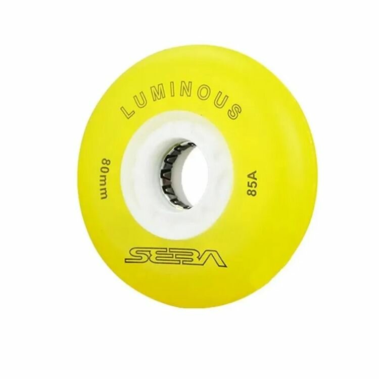 Колеса для роликов светящиеся Seba Luminous 80mm/85A белые 4шт