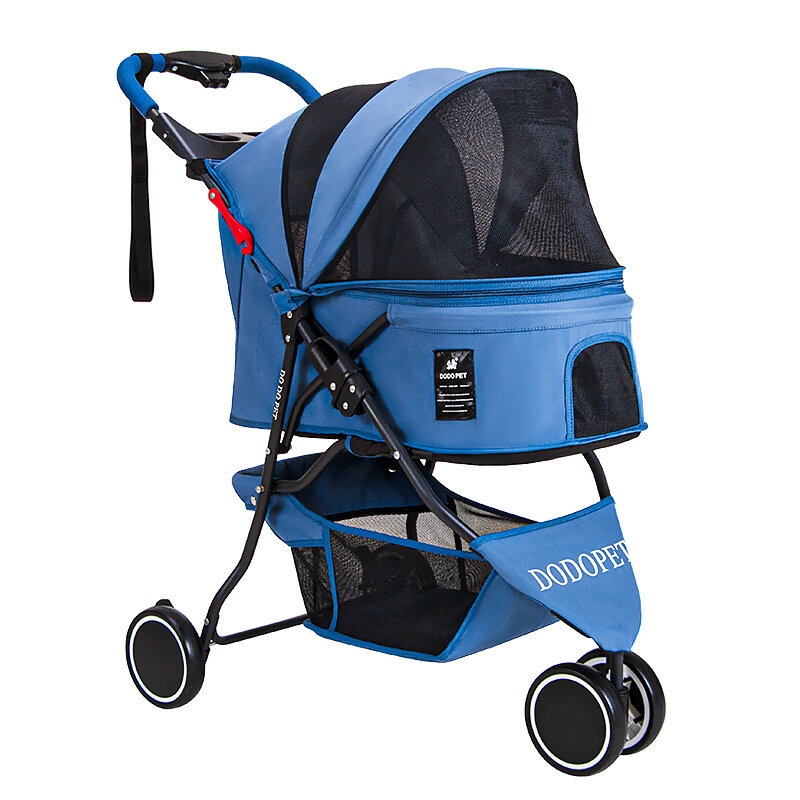 Пушка для питомцев DODOPET – трехколесная складная, легкая, для собак породы Тедди, для нескольких питомцев