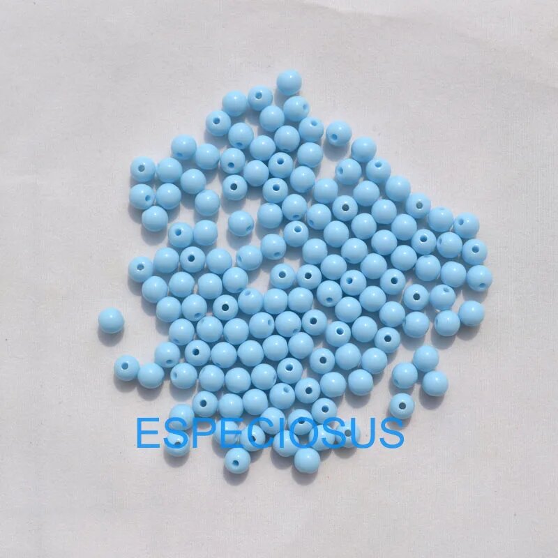 Бусины акриловые круглые 8 мм LIGHT BLUE, 200 шт. ESPECIOSUS