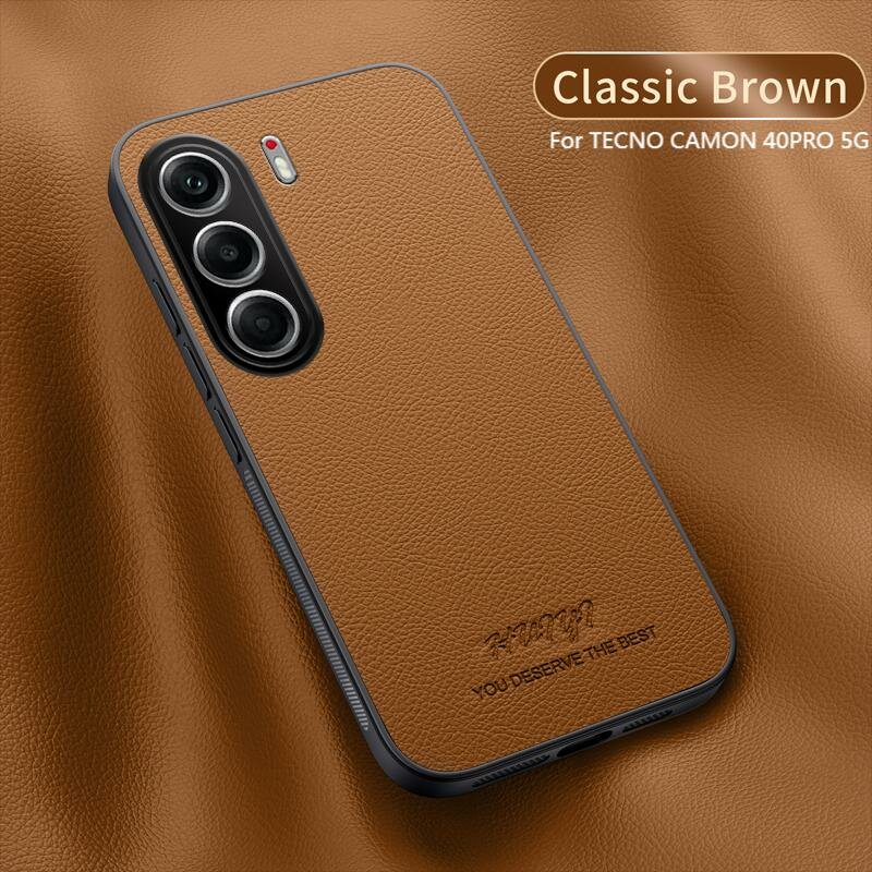 Чехол для Tecno Camon 40 Pro 5G / Текно Камон 40 Про 5Г Высококачественная кожа антиударный чехол, кожа поверхность, искусственная кожа, защита камеры, ударопрочный, Tecno, Tecno Camon 40 Pro 5G