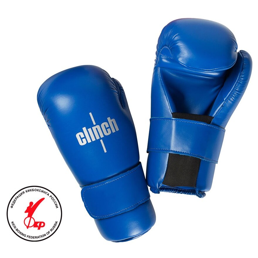 Перчатки полуконтакт Clinch Semi Contact Kick - синие, M
