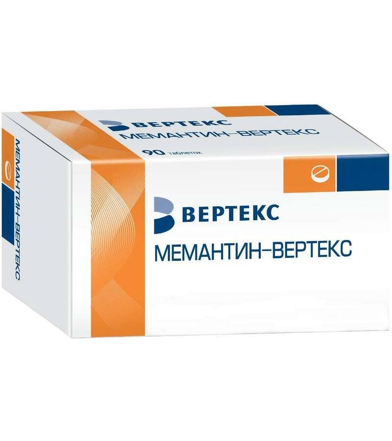 Мемантин-Вертекс, таблетки покрытые пленочной оболочкой 20 мг, 90 шт.