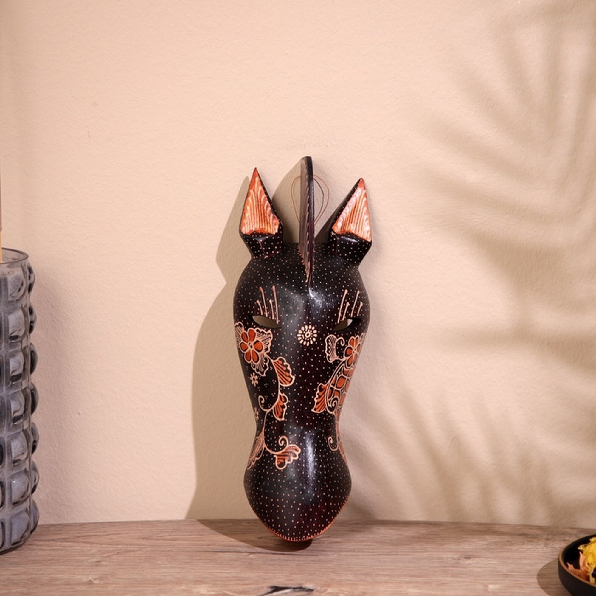 Маска Сима-ленд "Зебра", дерево, ручная работа, 18см, коричневая