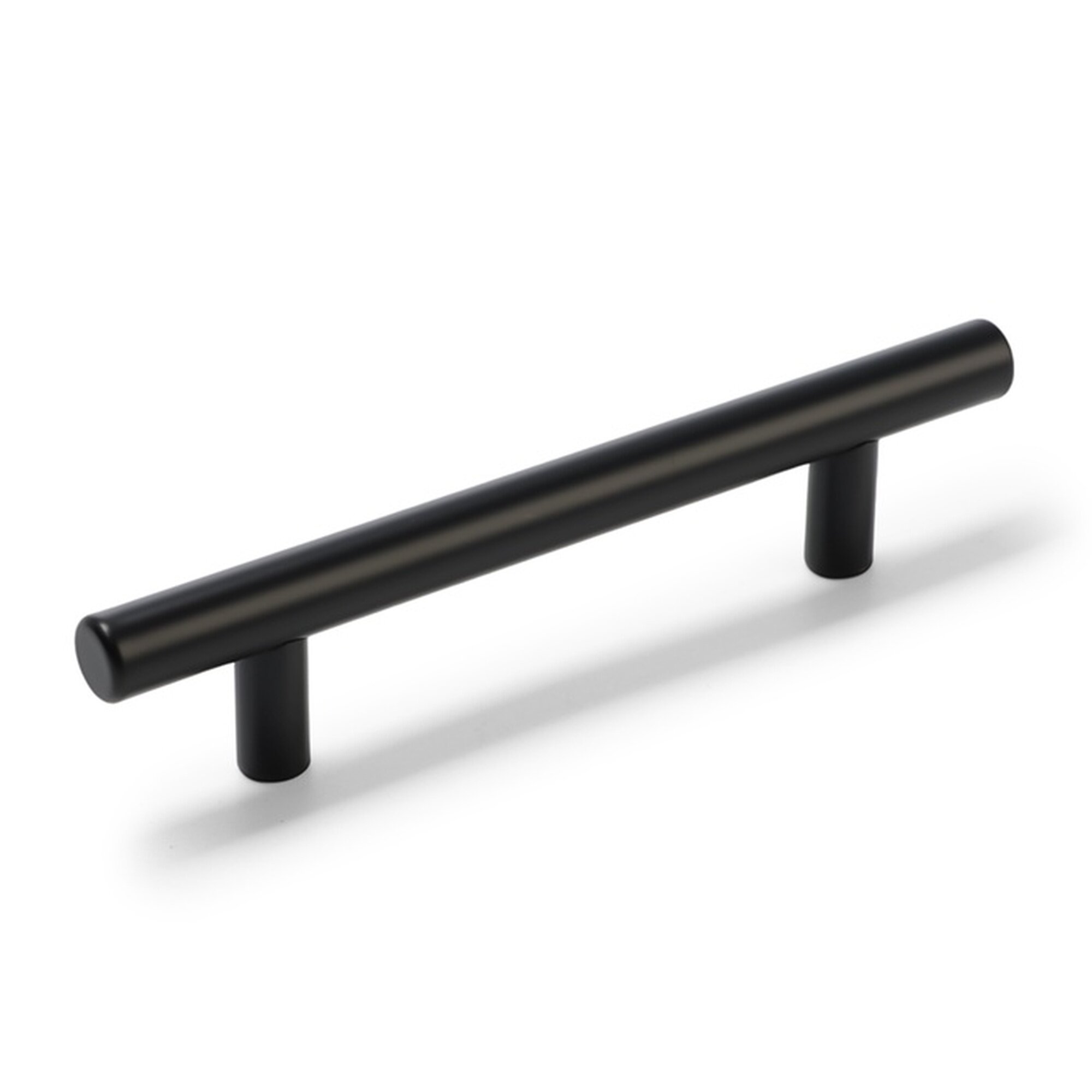 Ручка рейлинг тундра, облегчённая, d=12 мм, м/о 96/150 мм, внеш ножка, цвет черный