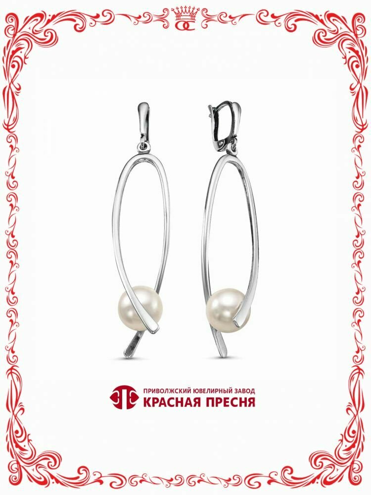 Серьги, жемчуг имитация