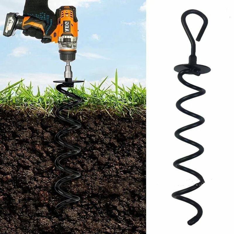 Комплект для крепления наземных анкерных колышков для сверхмощного батута, анкеры со штопором из оцинкованной стали 15,74 дюйма