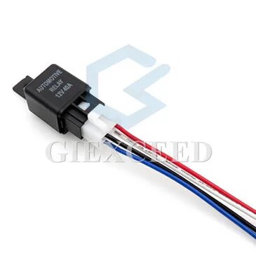 Автомобильное реле, 4 контакта, 40 А, 12 в пост. Тока/24 В, автомобильное реле с проводным разъемом для автомобильного кондиционера 24V relay