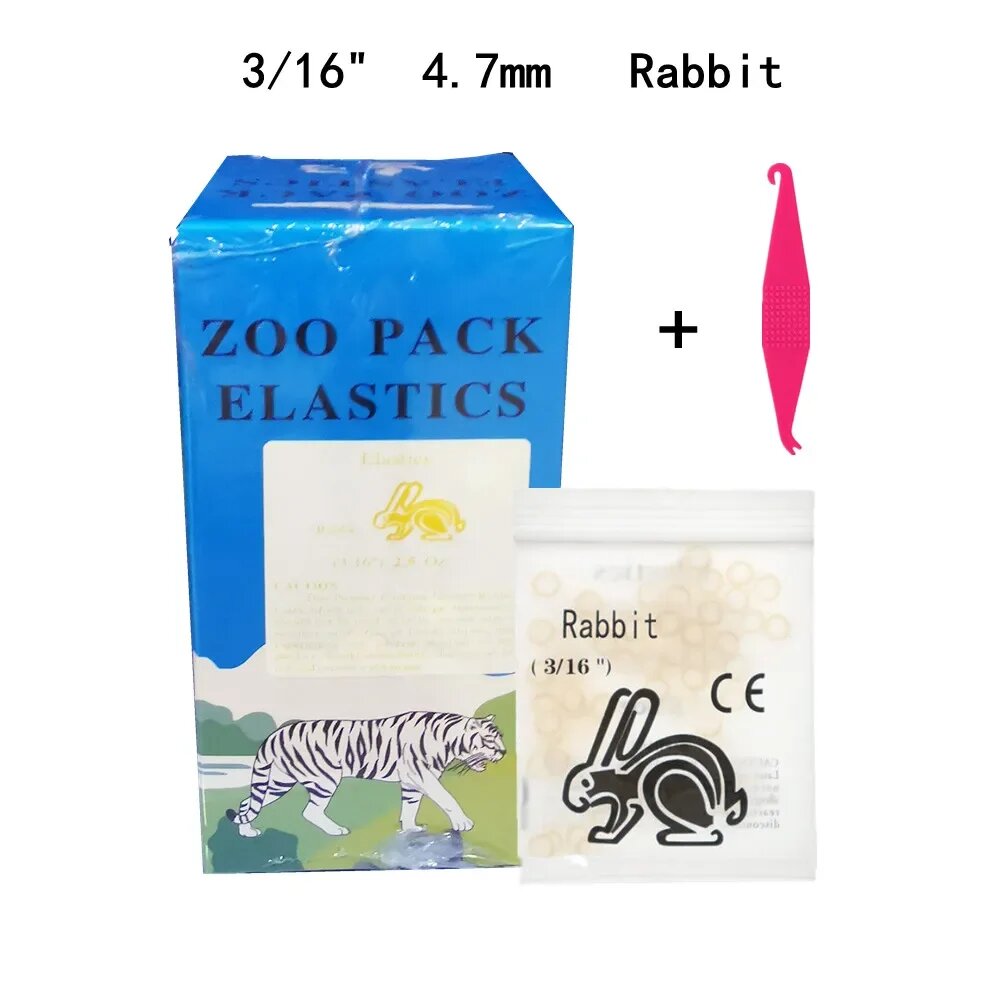 5000 шт, ортодонтические брекеты, эластичные кольца, 3,5 унции/2,5/4,5/5,0/6,5 унции, 2.5oz Rabbit