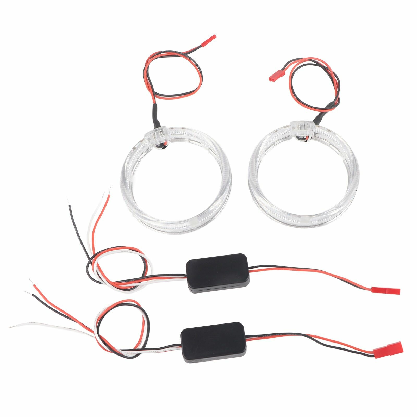 Светодиодные кольца ангельские глазки 95 мм фиолетовые 9-36В ДХО, 2 шт